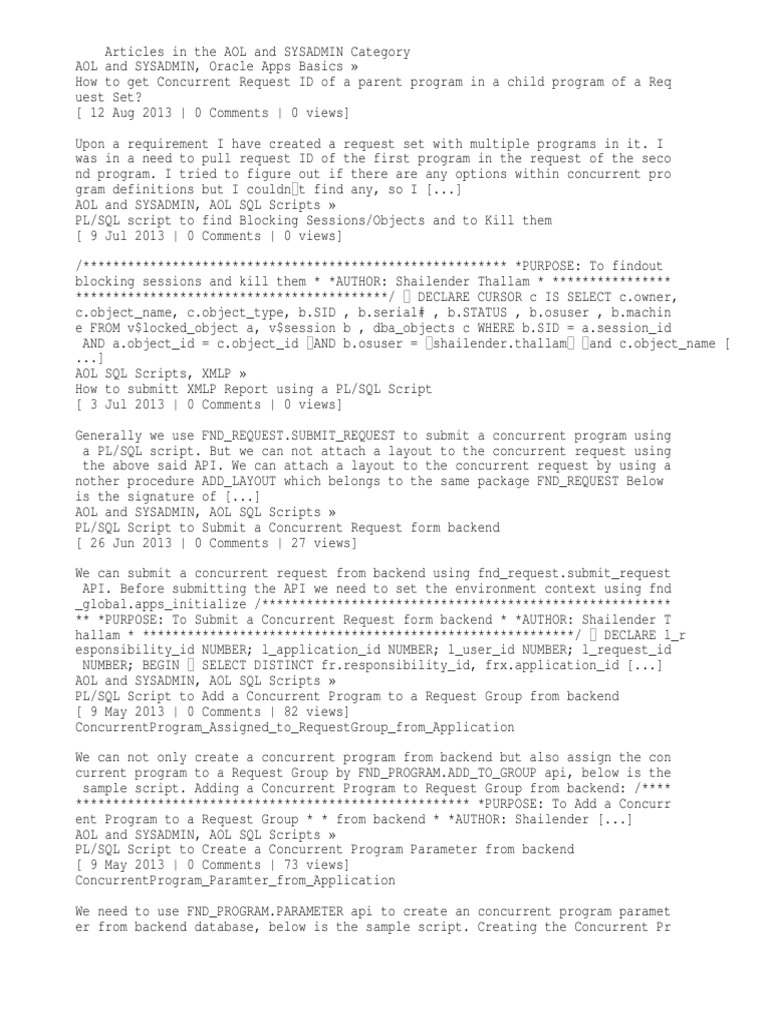 Aol Pdf Pl Sql Oracle Corporation