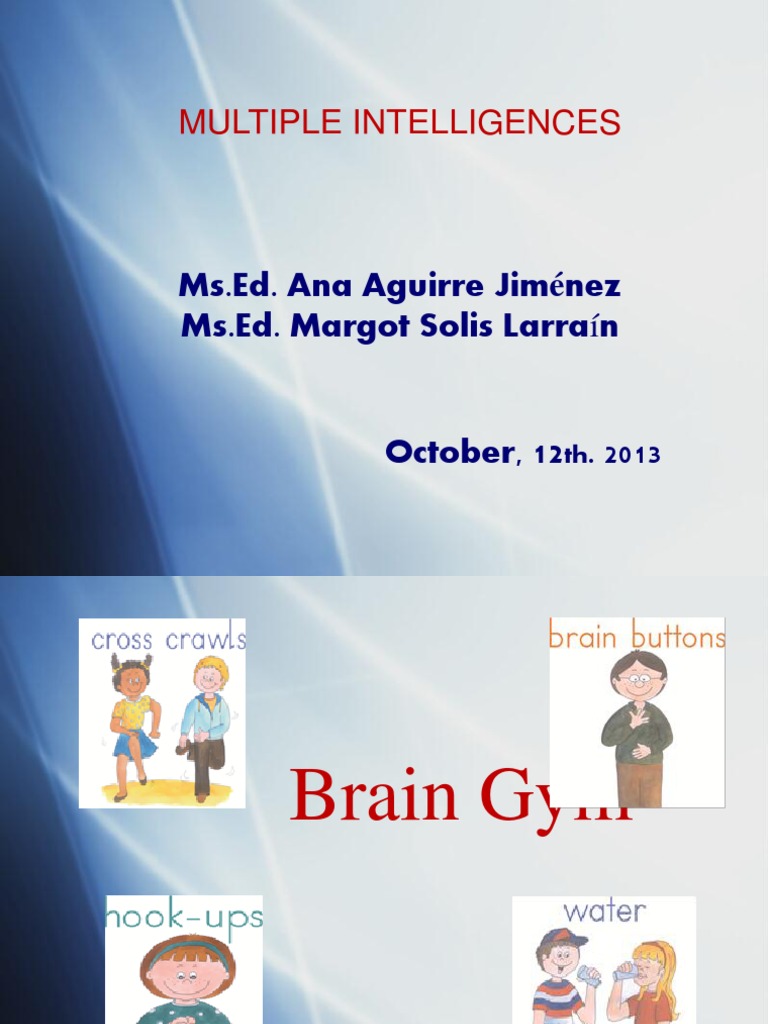 Multiple Intelligences: Ms - Ed. Ana Aguirre Jiménez Ms - Ed. Margot Solis Larraín | PDF ...
