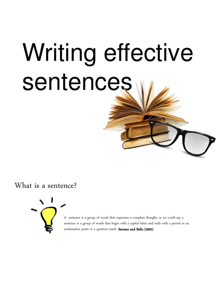 Writing Effective Sentences | PDF | Sentence (Linguistics) | Verb