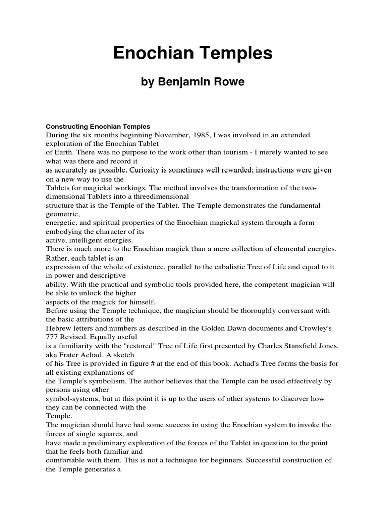 Enochian Temples | PDF | Dimension | Magic (Paranormal)