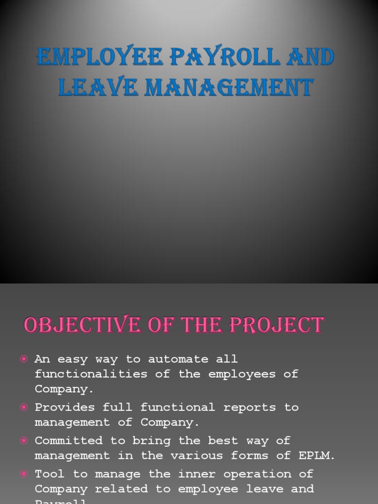 Employee Payroll and Leave Management | PDF | Payroll | Databases