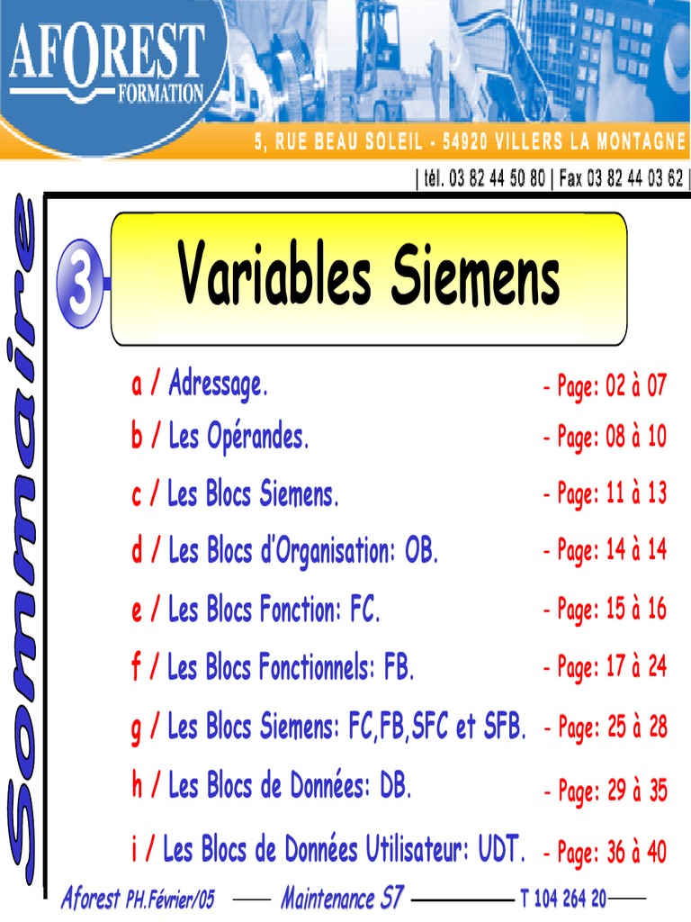 Step7 3 | PDF | Variable (informatique) | Programmation informatique