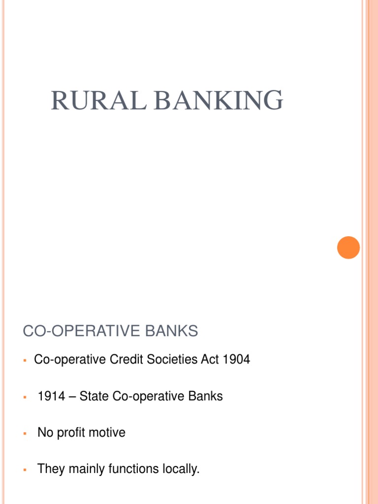 Rural Banking | Banks | Cooperative