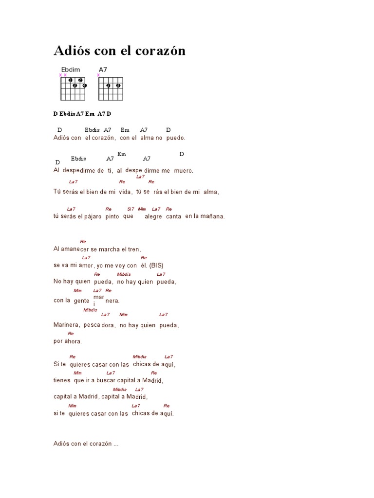 Adios Con El Corazón | PDF