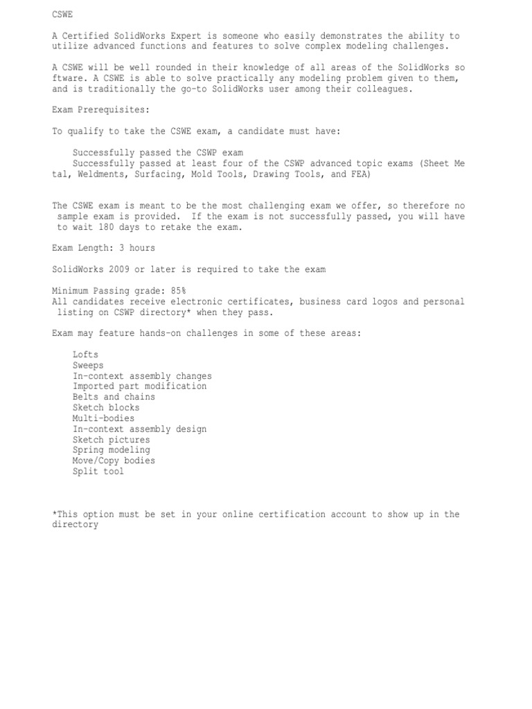 Cswe | PDF | Test (Assessment) | Business