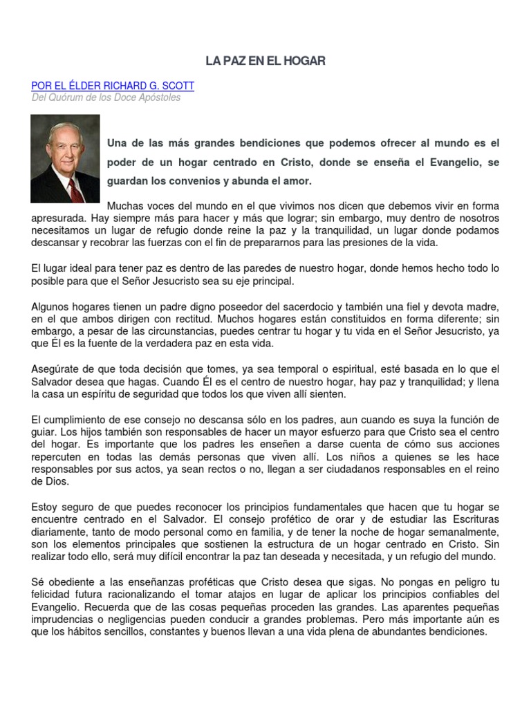 La Paz en El Hogar | PDF | Cristo (título) | Paz