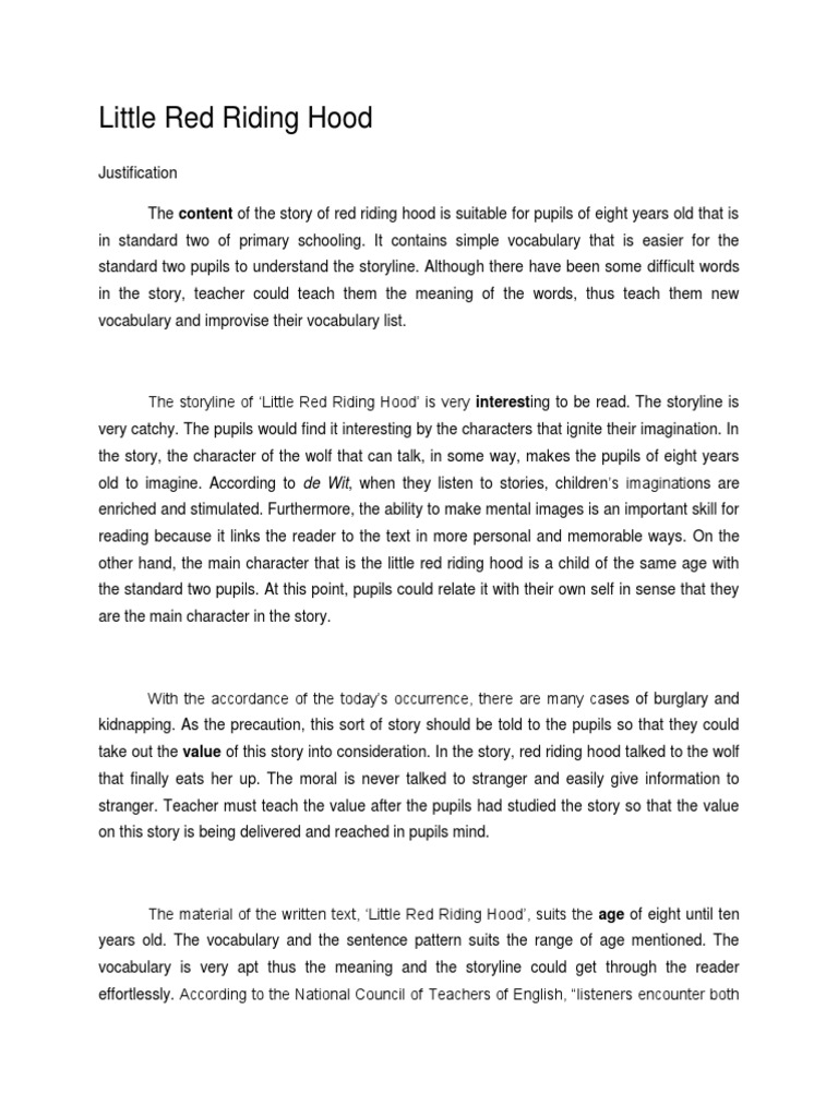 Little Red Riding Hood | Download Free PDF | Little Red Riding Hood ...