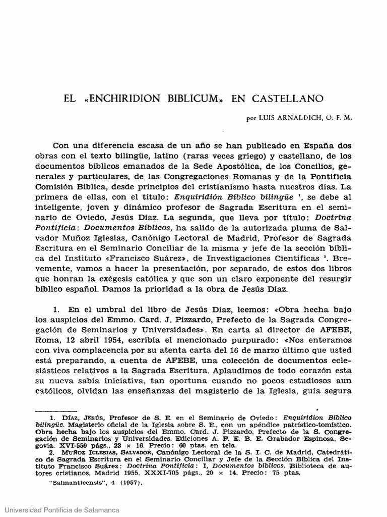 El Enchiridion Biblicum en Castellano | PDF | Dogma | Biblia