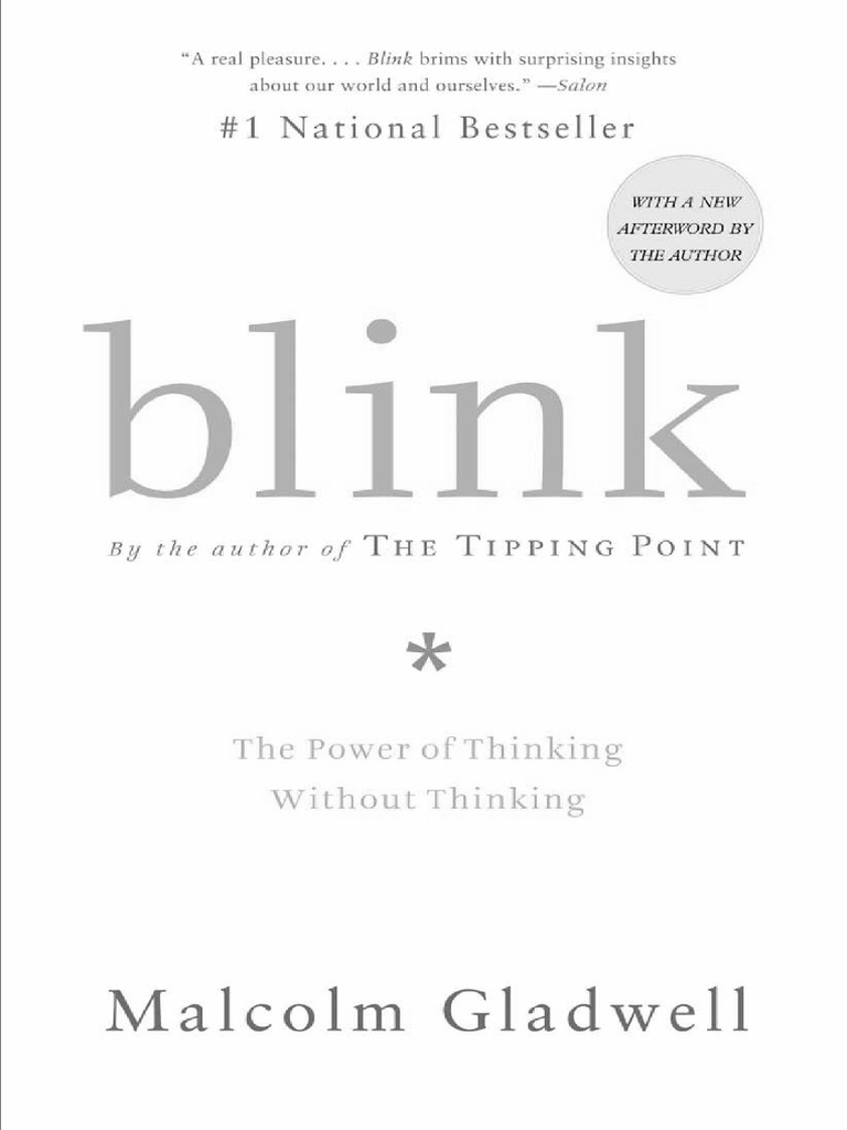 Blink The Power of Thinking Without Thinking PDF | PDF