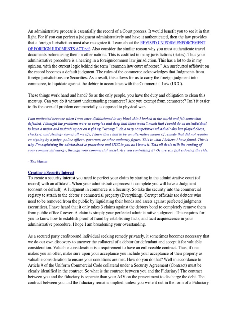 Understanding Administrative Processes | PDF | Security Interest ...