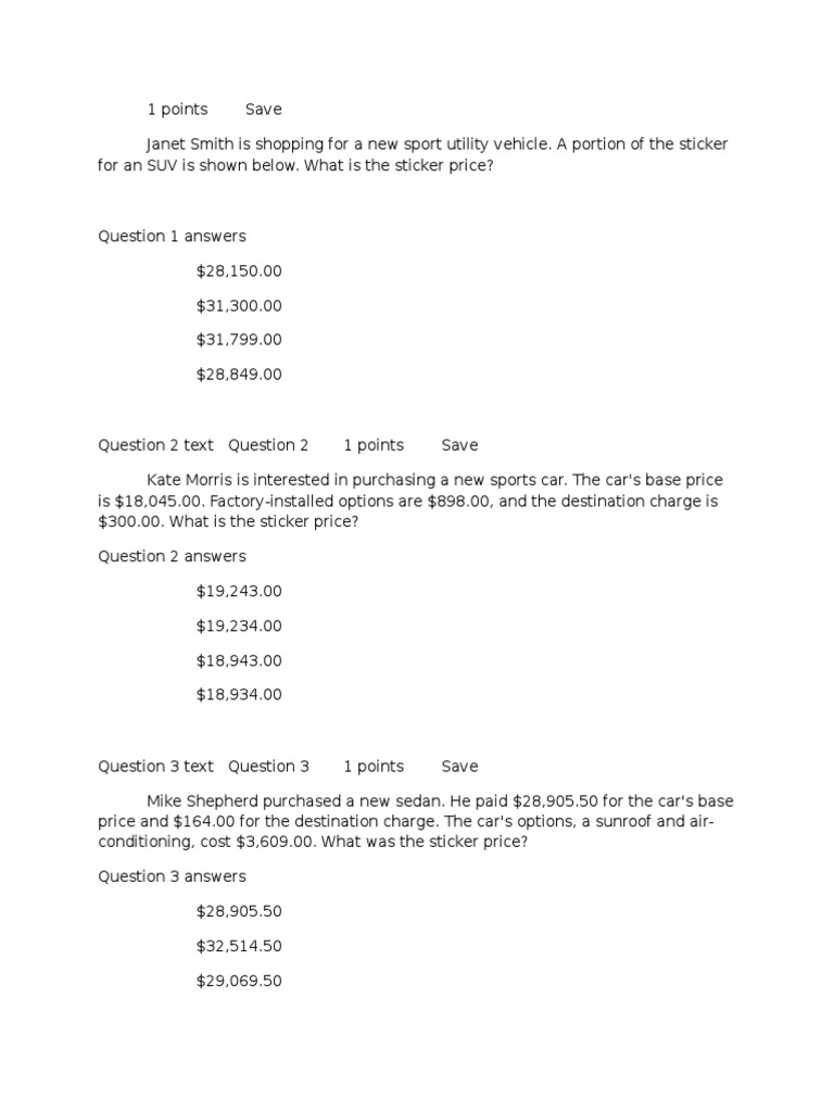 CH 5 Quiz | PDF | Mortgage Loan | Down Payment