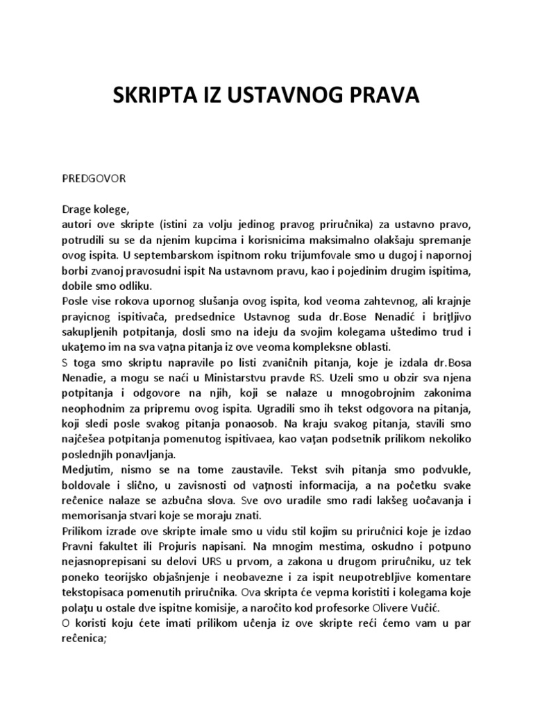 Bosina Skripta | PDF
