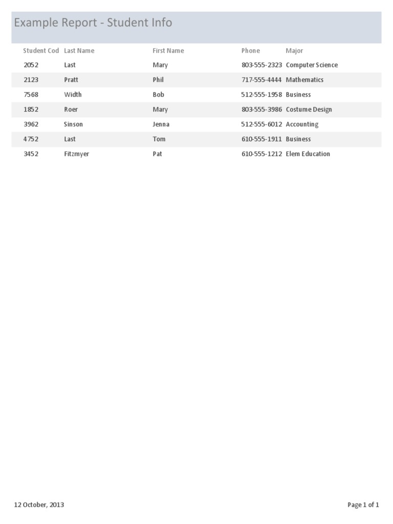 Student Directory Overview | PDF