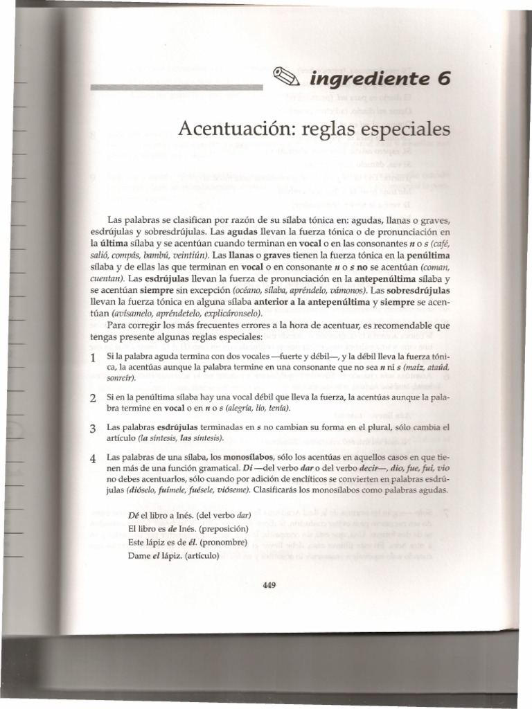 Acentuación-Reglas Especiales | PDF | Adjetivo | Palabra