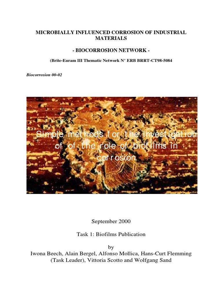 Biofilms and Microbially Influenced Corrosion | PDF