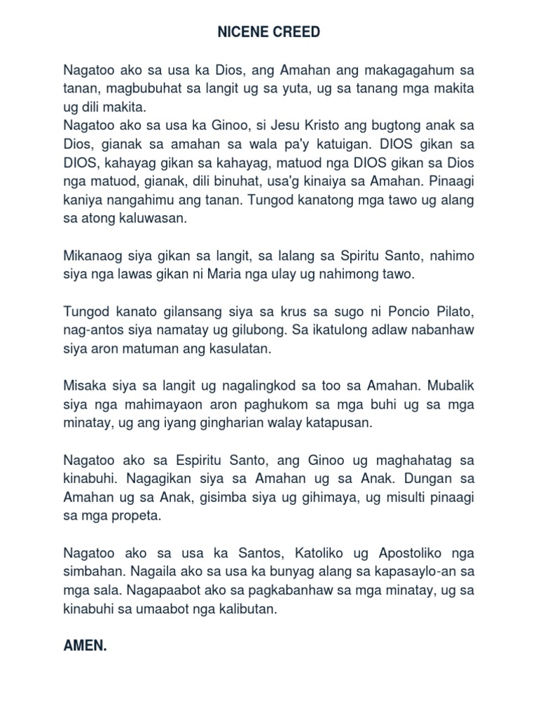 Nicene Creed | PDF