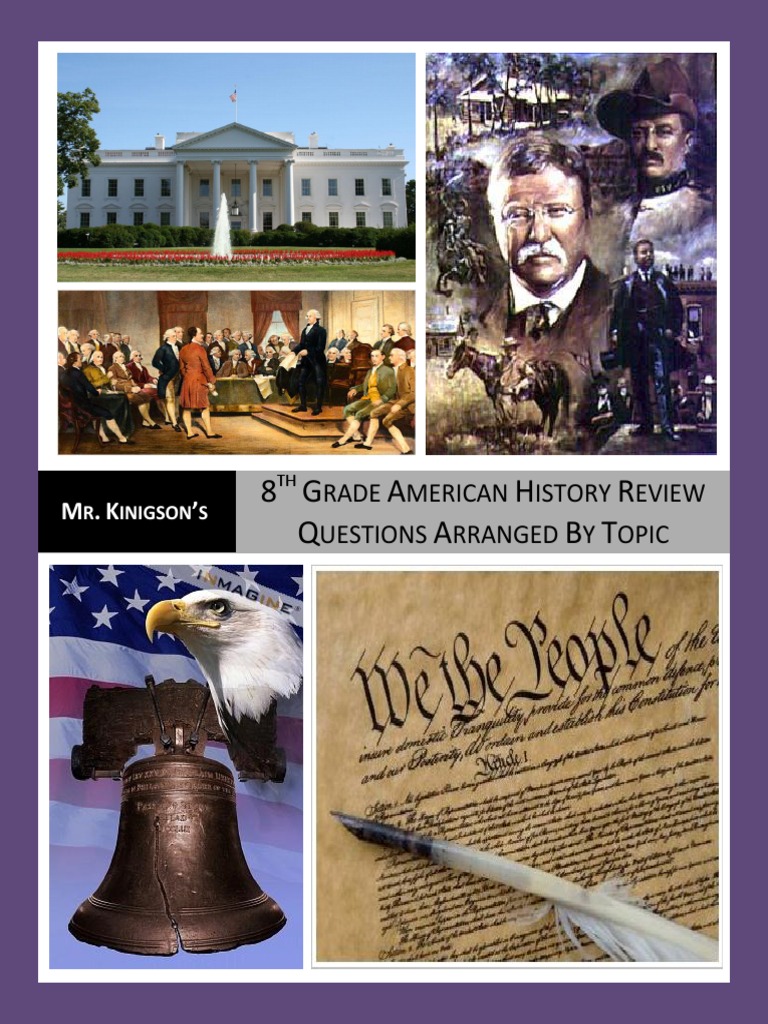 MK 8th Grade American History Review Table of Contents and Actual ...