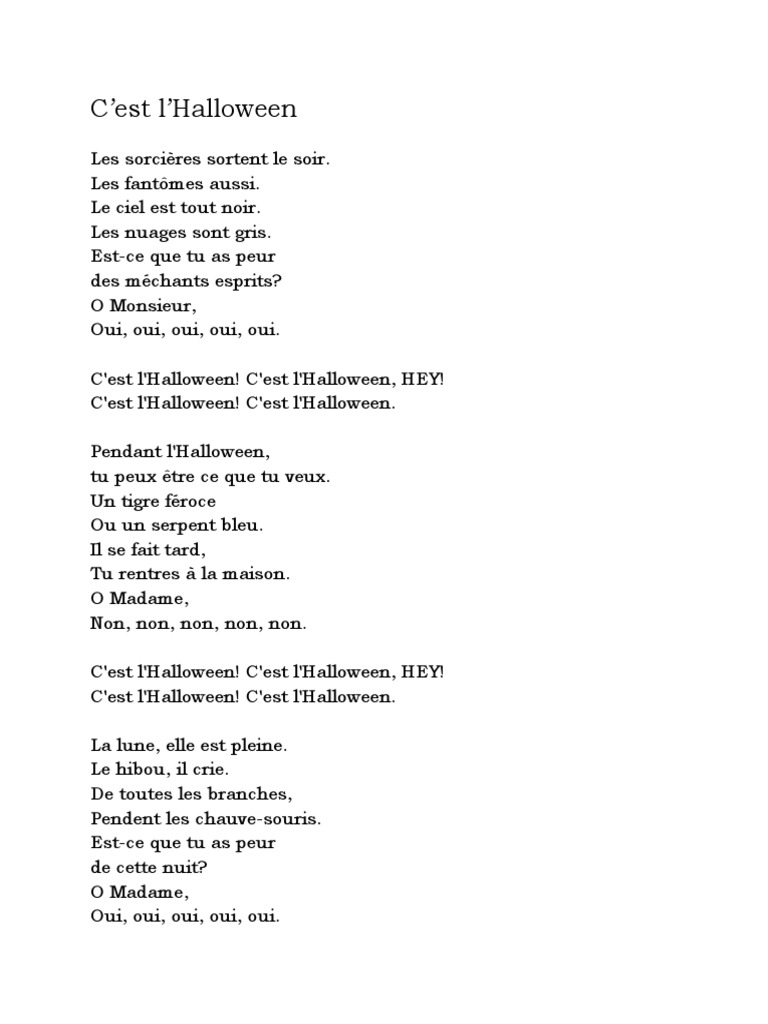 C'Est L'halloween | PDF