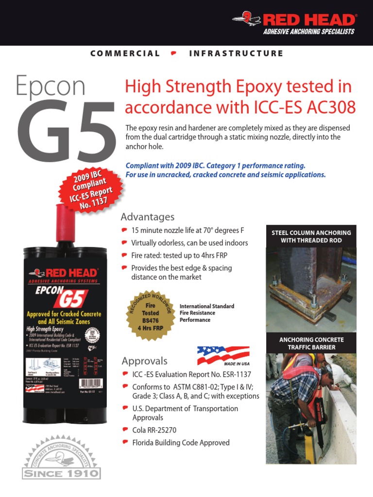 Epcon G5 Adhesive Summary Brochure 584364 | PDF | Epoxy | Drill