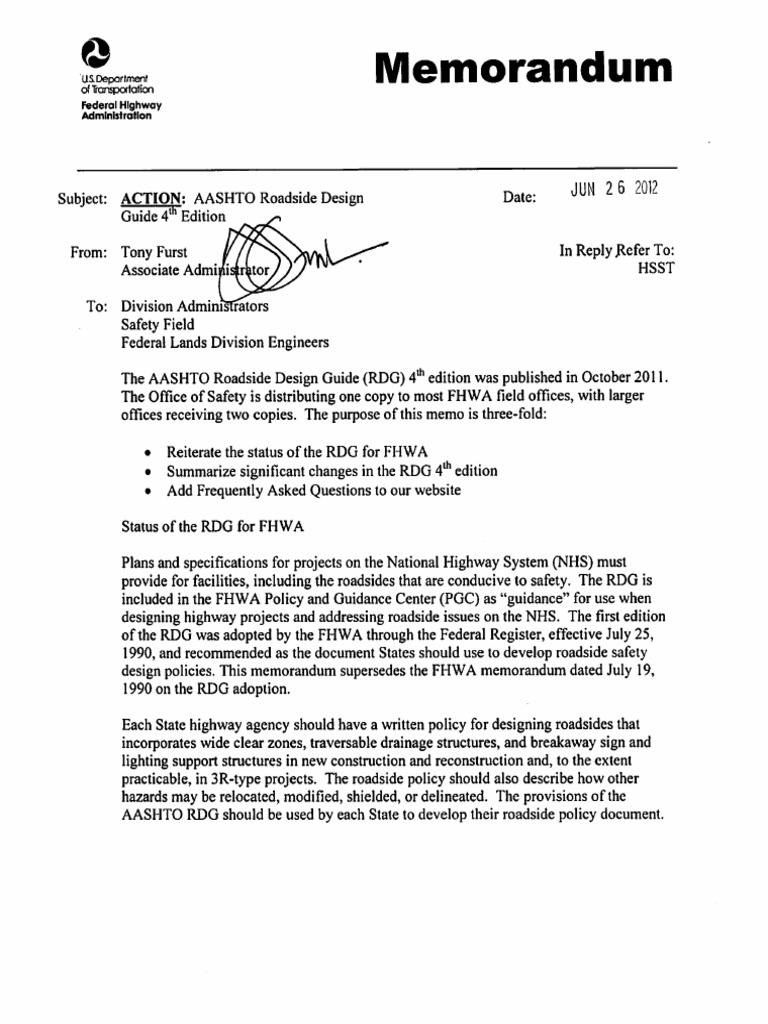 Aashto Roadside Design Guide - Design Talk