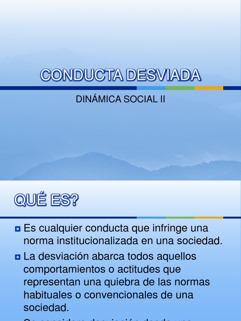 Conducta Desviada | PDF | Sociedad | Comportamiento