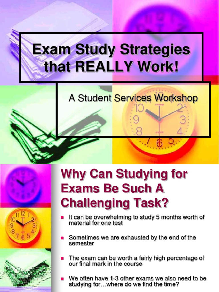 Exam Study Strategies Presentation | Download Free PDF | Study Skills ...