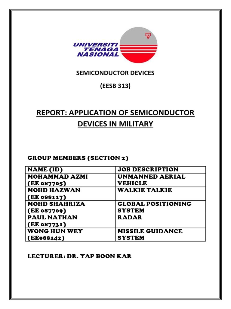 Applications of Semiconductor Devices in Military | PDF | Radar ...