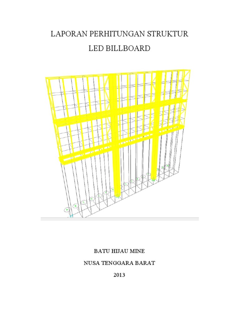 Desain Struktur LED Billboard 3x4 | PDF