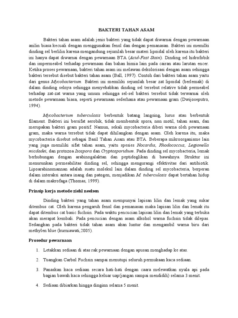 Bakteri Tahan Asam | PDF