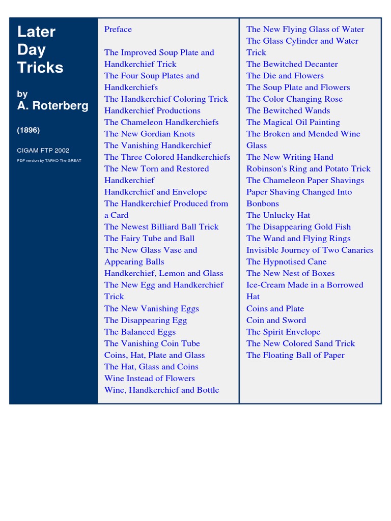 "Handkerchief Magic Tricks Guide" | PDF | Business