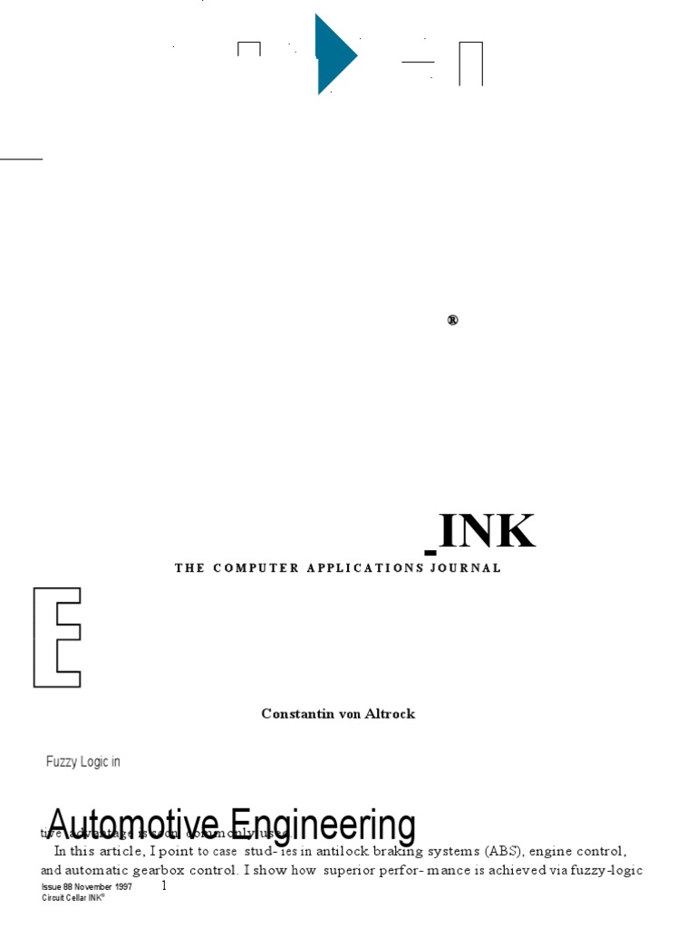 Fuzzy Logic in Automobiles | PDF | Anti Lock Braking System | Automatic Transmission