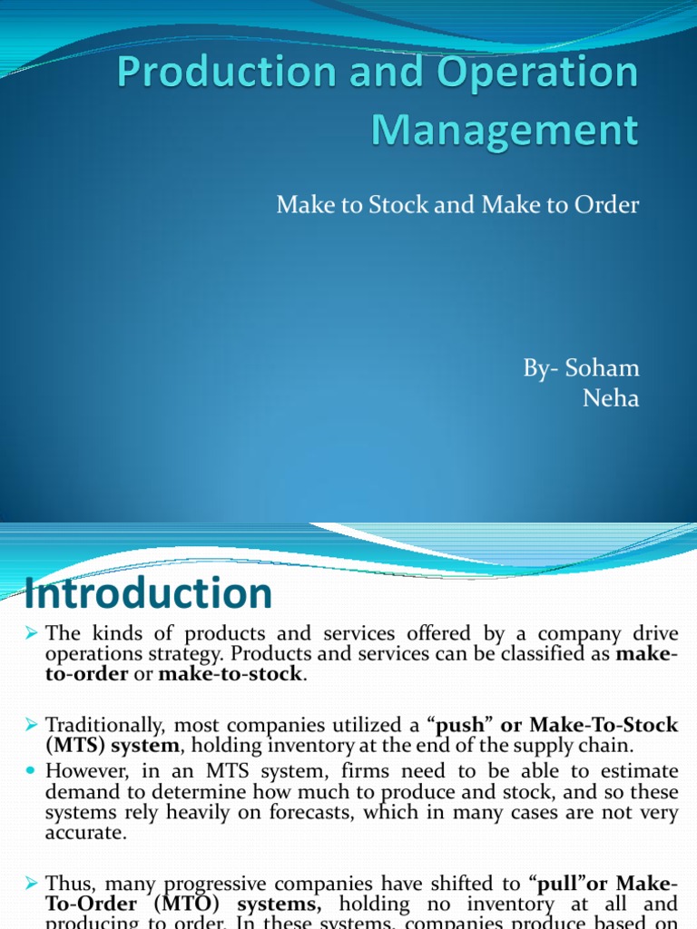 Production and Operation Management | PDF | Operations Management ...