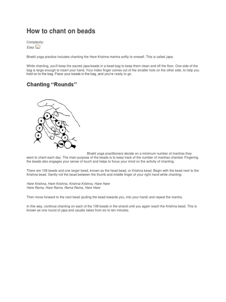 How To Chant On Beads | Download Free PDF | Krishna | Hinduism