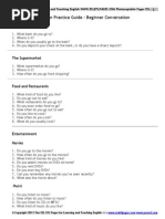 ESL Conversation Questions for Teens & Adults | PDF