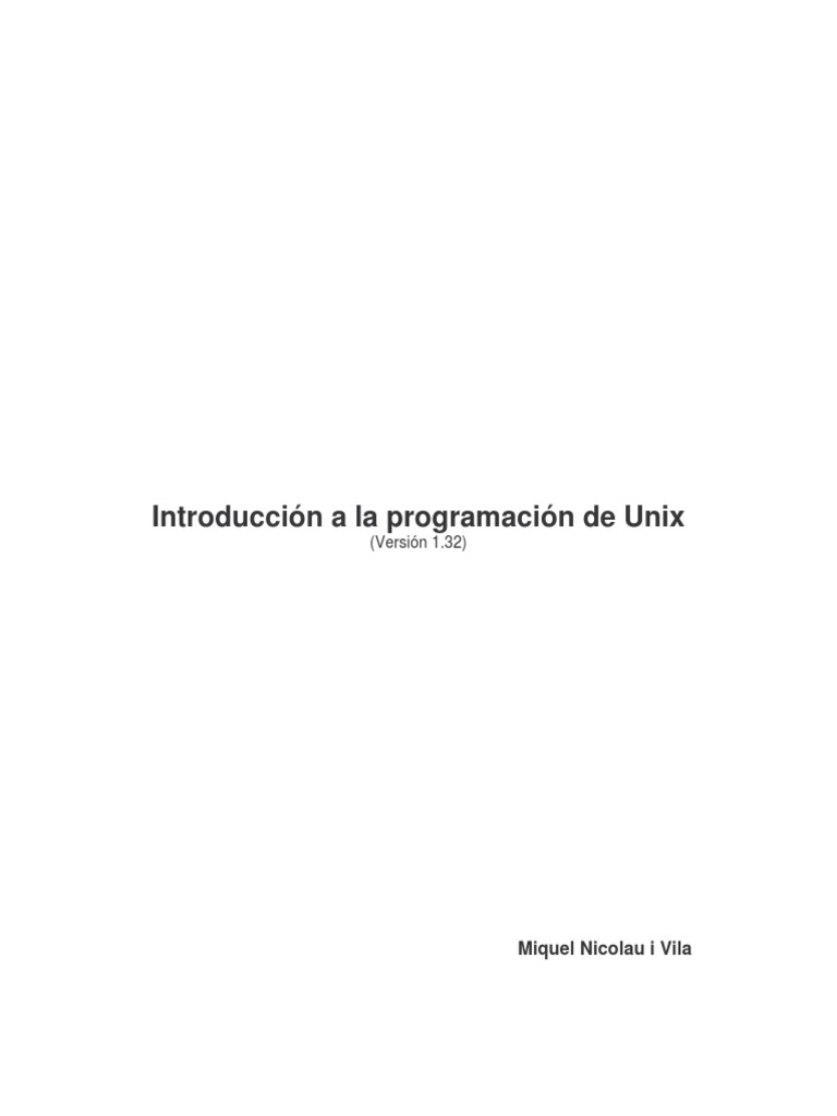 Introduccion A La Programacion de UNIX Cas | PDF | Proceso (Computación ...