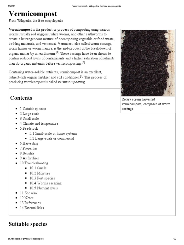 Vermicompost - Wikipedia, The Free Encyclopedia | PDF | Materials ...