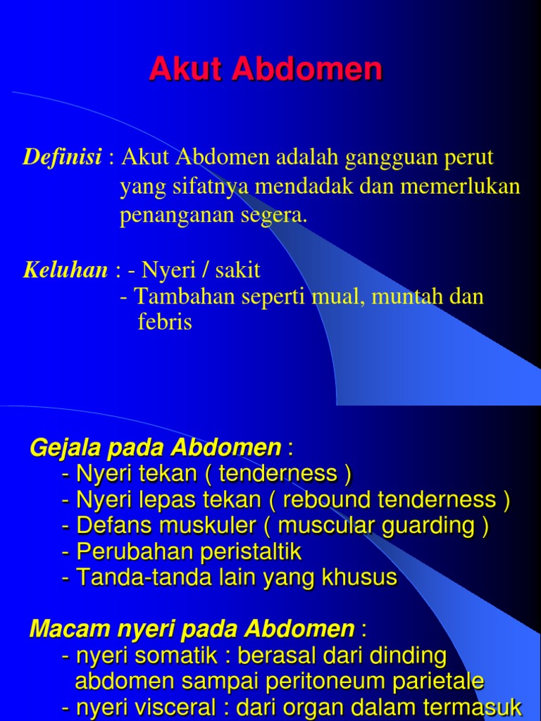 Akut Abdomen | PDF