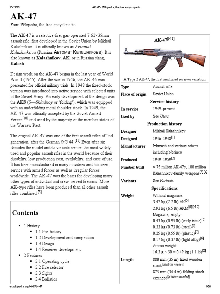 Ak 47 | PDF | Magazine (Firearms) | Personal Weapons