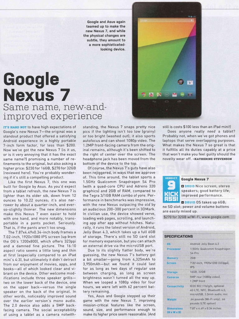 Google: Nexus | PDF | Cloud Clients | Linux Based Devices