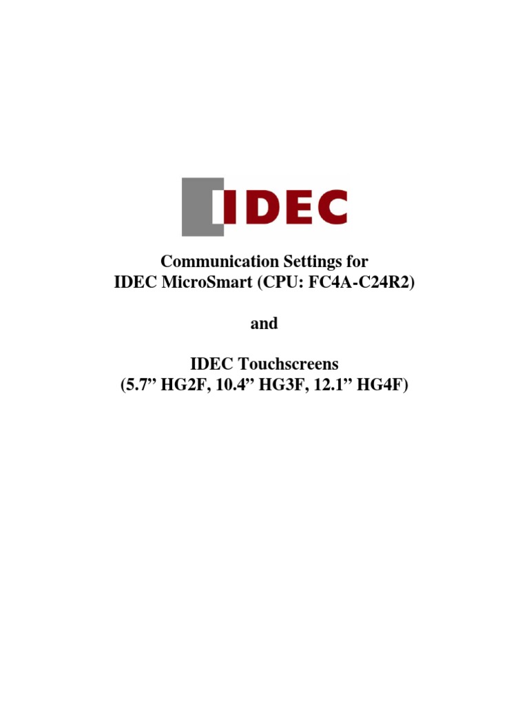 IDEC Microsmart | PDF | Programmable Logic Controller | Electronics