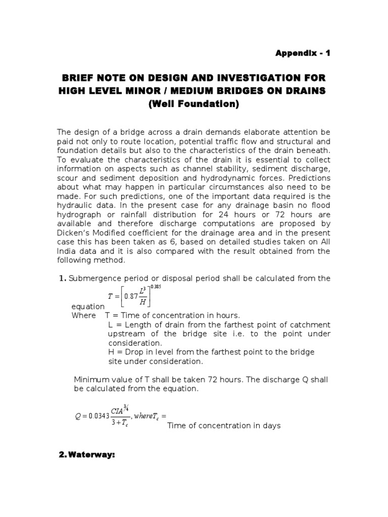 Design Considerations and Methodology for Foundation Design of Minor ...