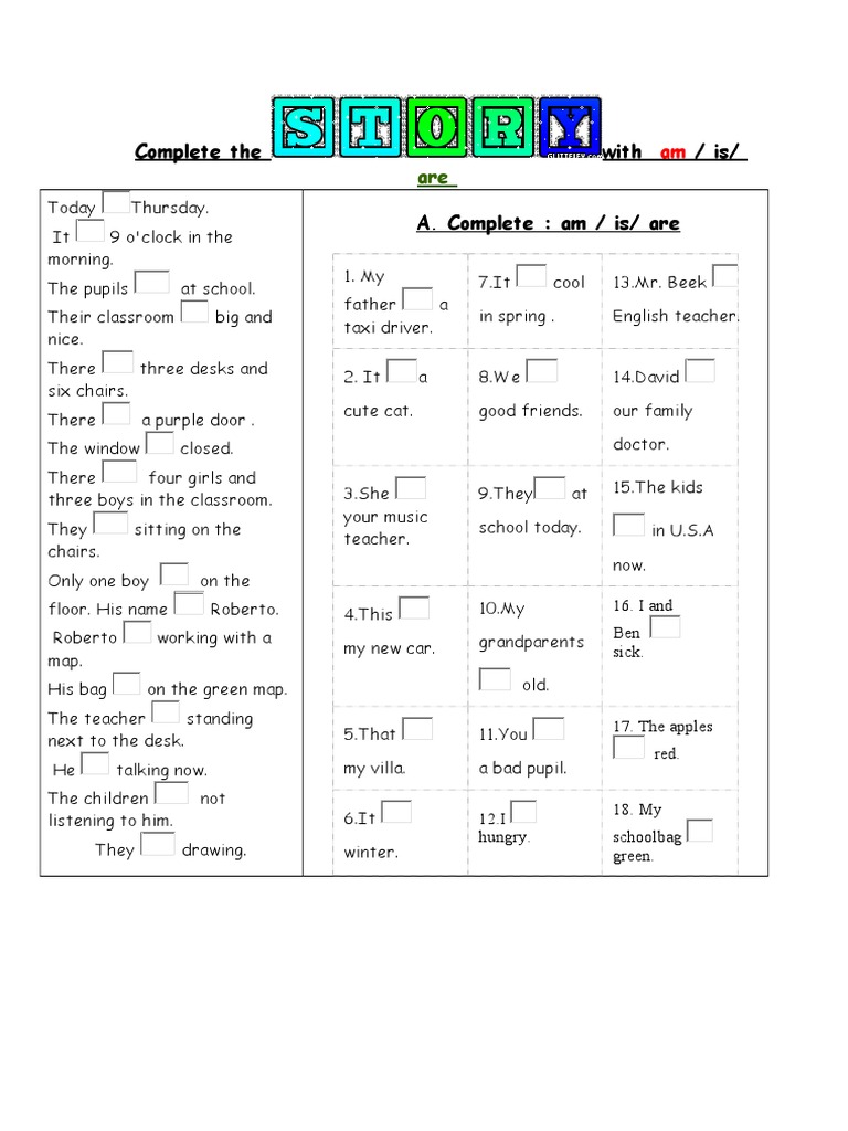 Verb To Be Kids | PDF