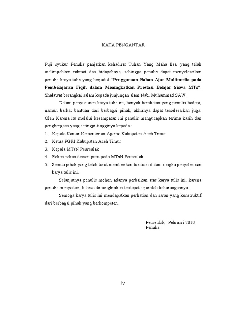 Kata Pengantar MAkalah | PDF