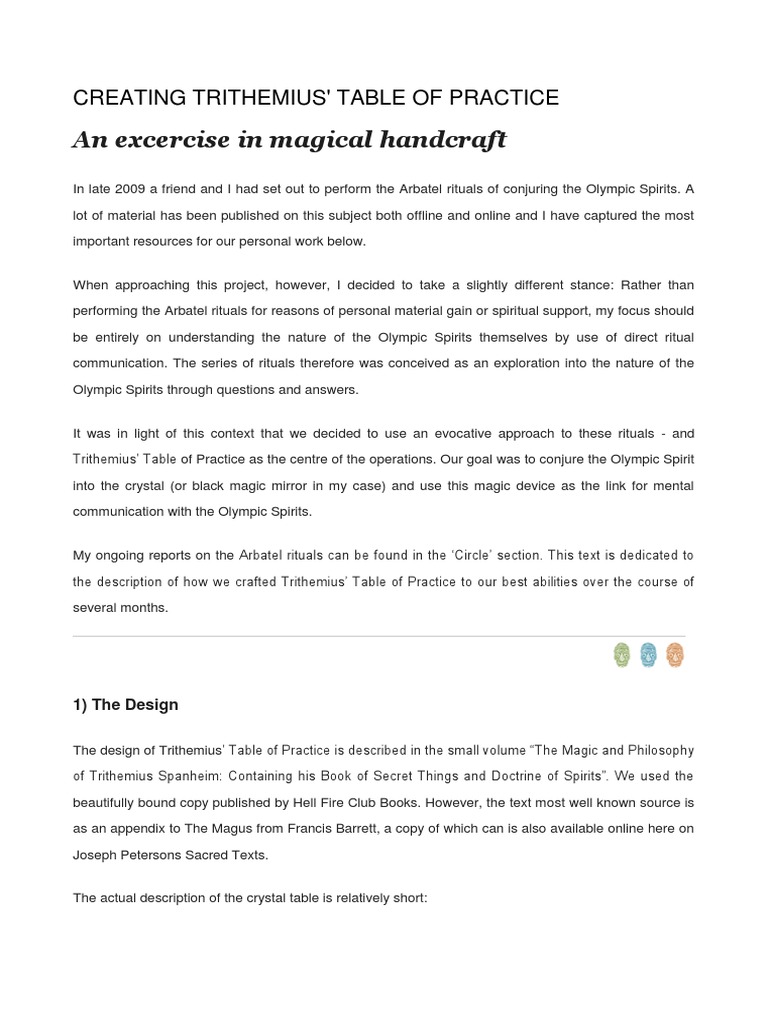 An Excercise in Magical Handcraft: Creating Trithemius' Table of ...