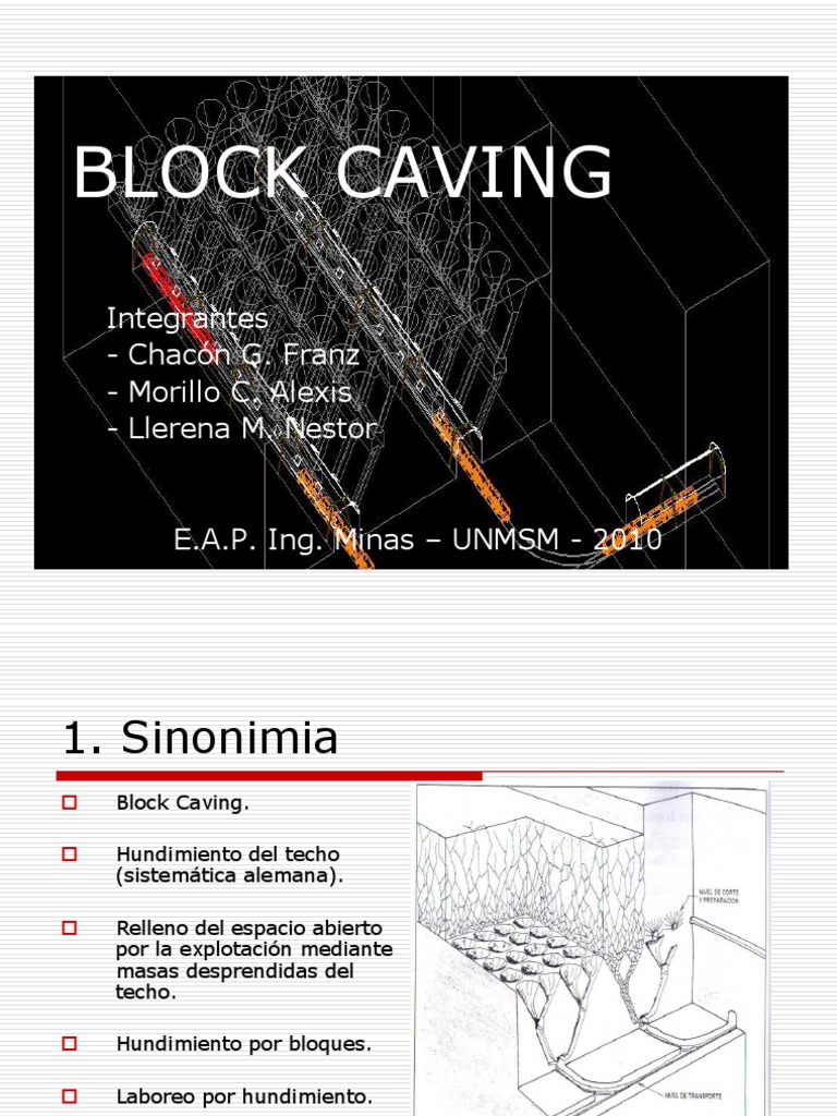 Block Caving | PDF | Minerales | Transporte