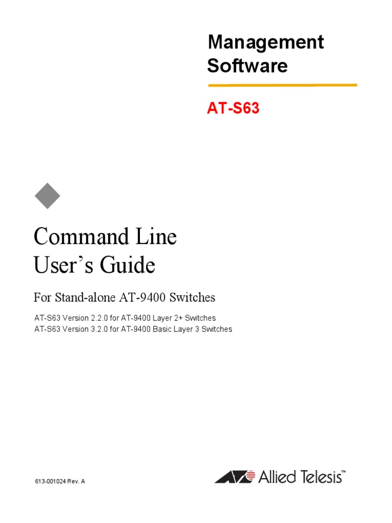 Allied Telesyn at 9424t SP | PDF | Networking Standards | Computer Network