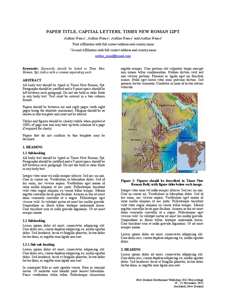 NZGW2013 Paper Template | PDF | Typography