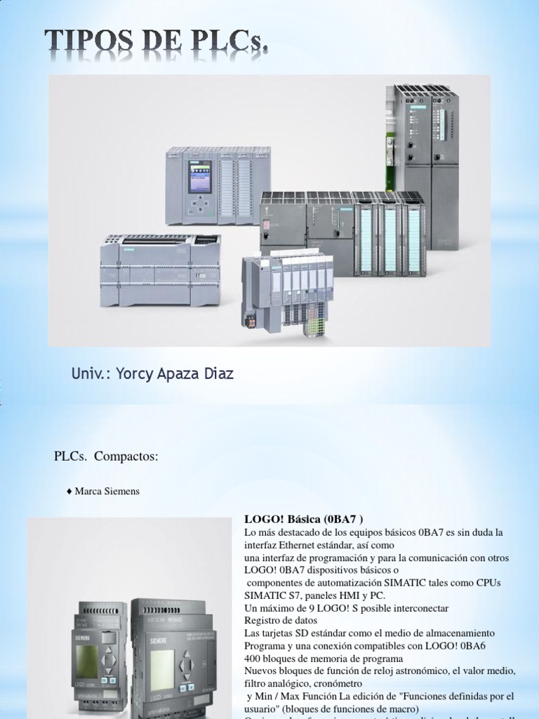 Tipos de Plcs | Controlador lógico programable | Electrónica