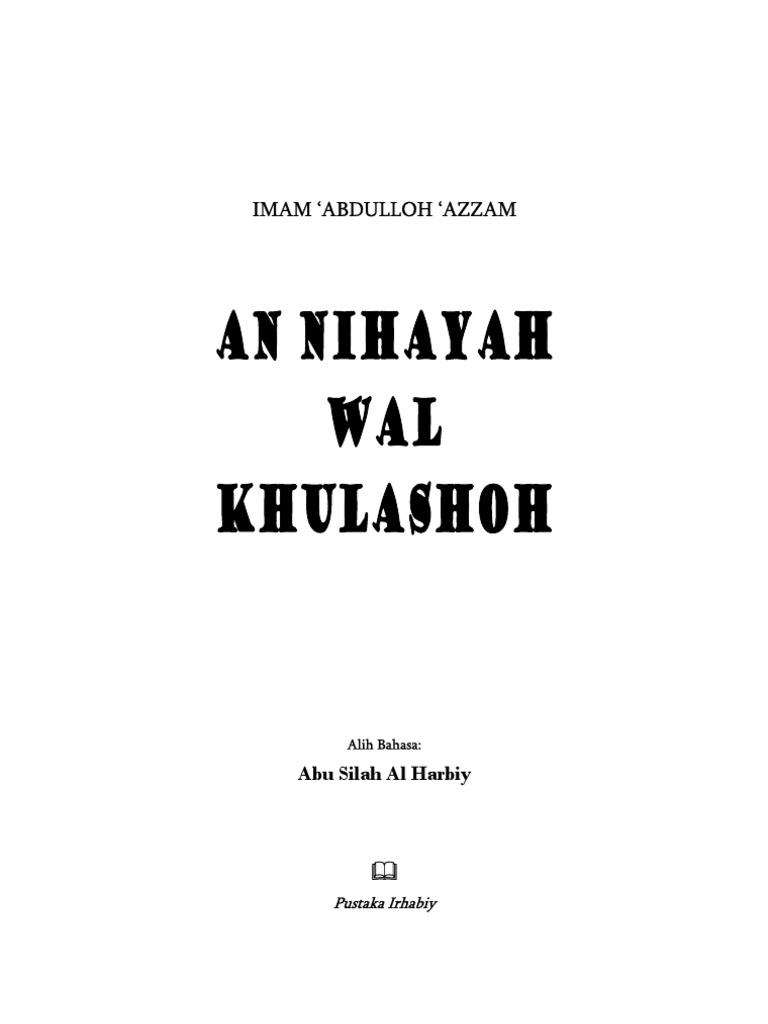 An Nihayah Wal Khulasoh (Abdullah Azzam) PDF | PDF