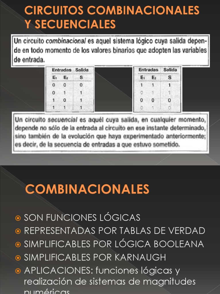 Circuitos Combinacionales y Secuenciales | PDF